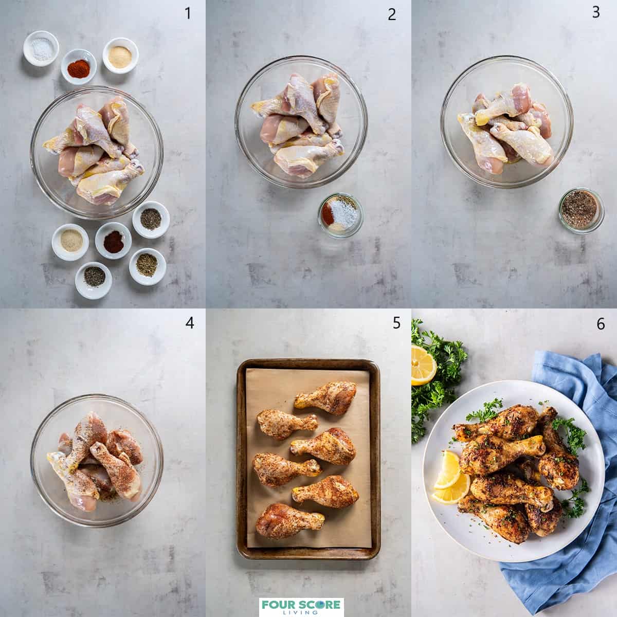 Baked Chicken Legs - Four Score Living